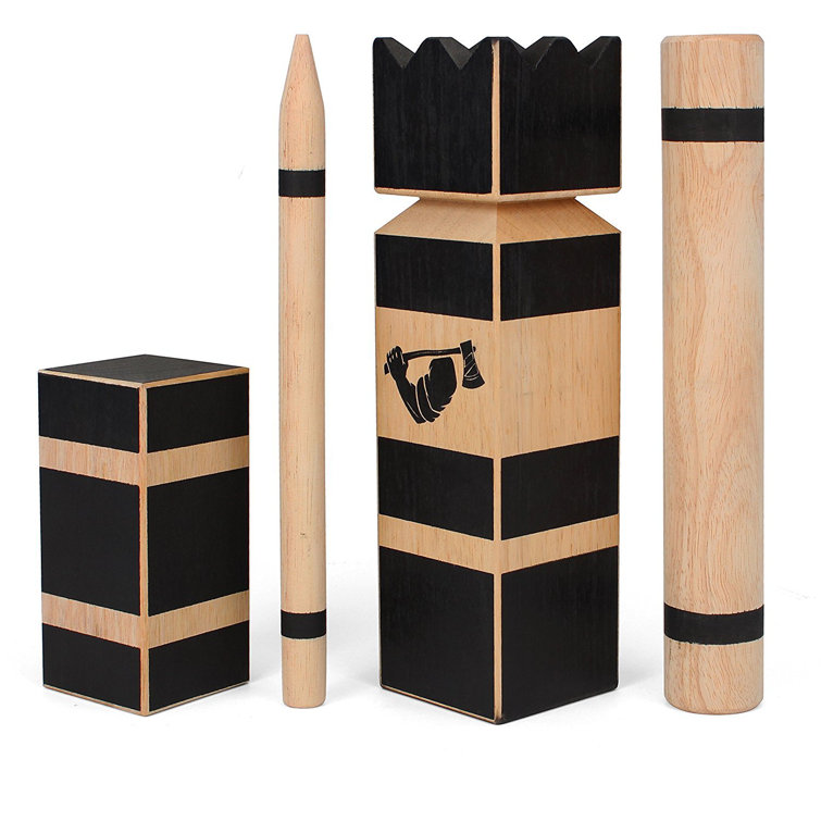 Grown Man Games Grown Man Kubb Game - Viking Chess - Premium Hardwood Kubb Set - Official ...